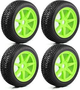 Amazon.com: 4.6" Pre-Mounted RC Tires 1.65" Width 7 Spoke Rim 17mm Hex ...
