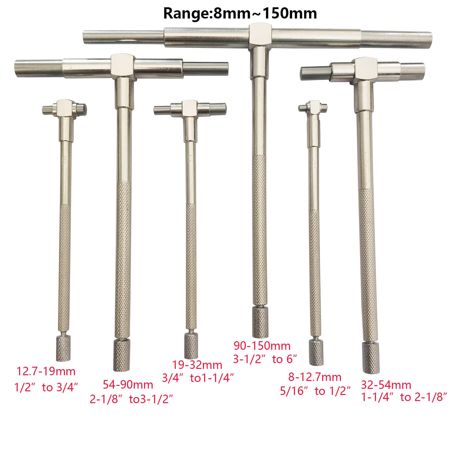 Snapklik.com : JENSWILL Hole Gauge Set 6 Pcs Telescoping Gage Set, 5/16 ...