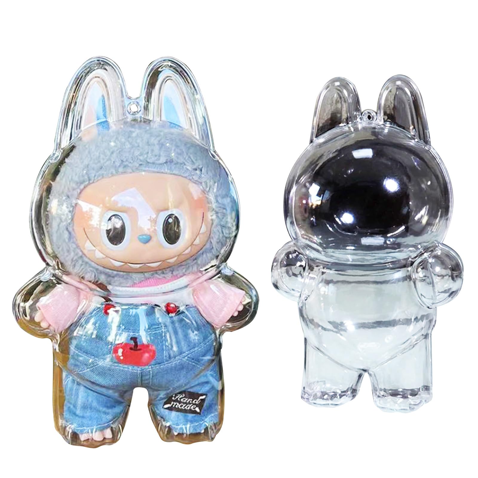 Amazon.com: Plastic Clear Display Box with Key Chain for LABUBU Doll ...