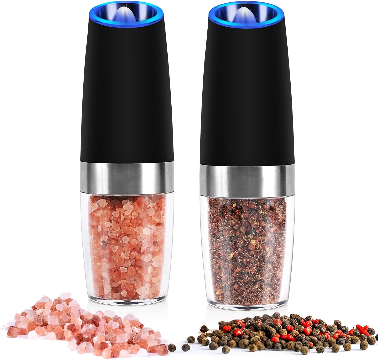 Automatic Salt and Pepper Mill Set: Electric Salt Pepper Grinder ...