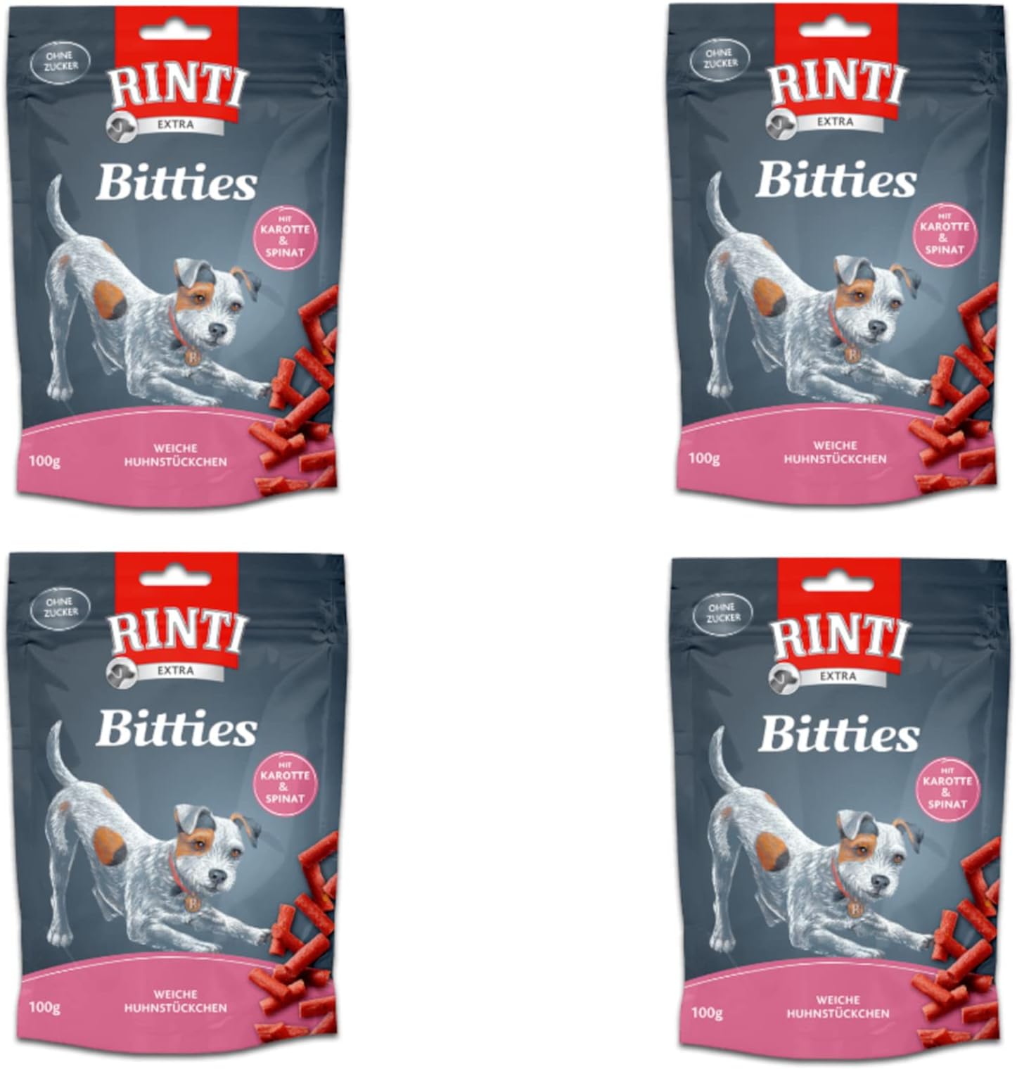 Rinti Extra Bitties - Dog Treats with Chicken, Carrot and Spinach ...