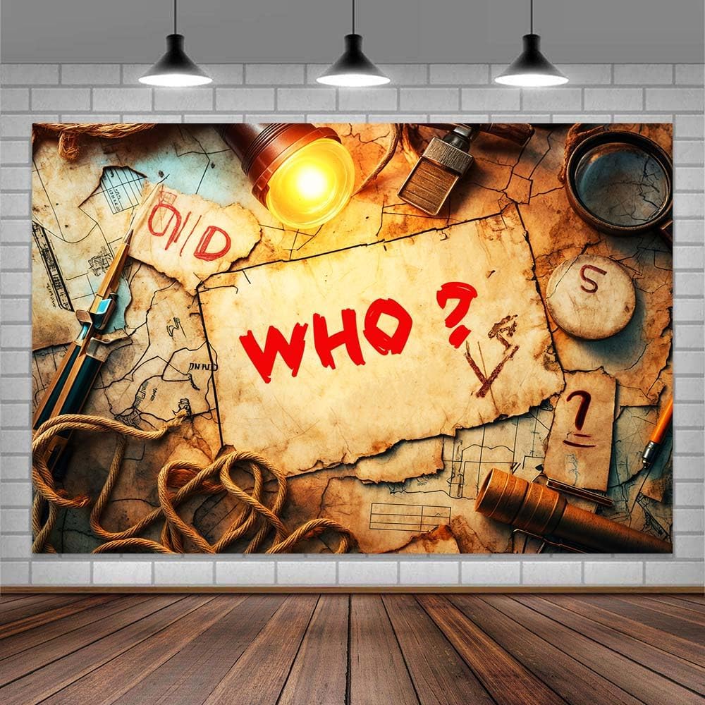 Amazon.com : 7 x 5 ft Murder Mystery Photo Backdrop Detective Agent Spy ...