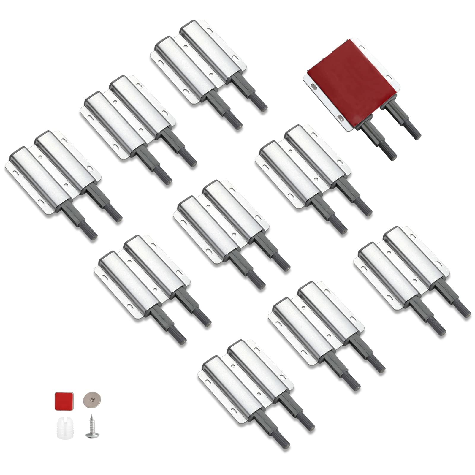 Snapklik.com : Double Magnetic Push Latch, 10 Pack Heavy Duty Touch ...