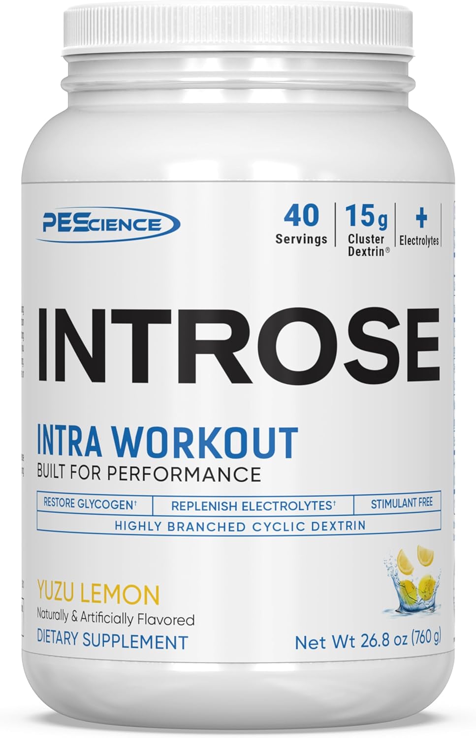 Amazon.com: PEScience Introse Cluster Dextrin, 40 Servings, Yuzu Lemon ...