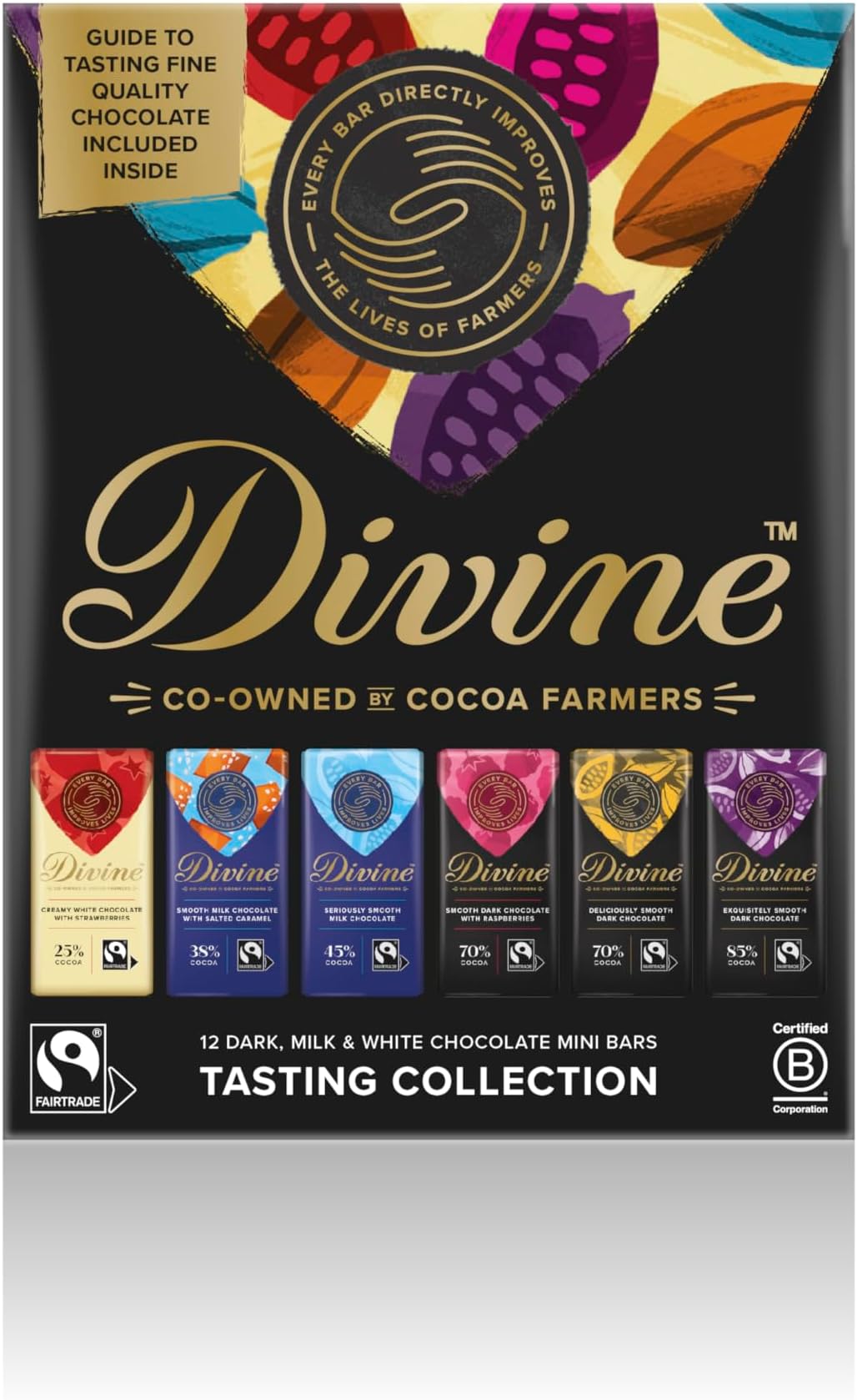 Amazon.com : DIVINE CHOCOLATE Chocolate, 85% Exquisitely Rich Dark ...
