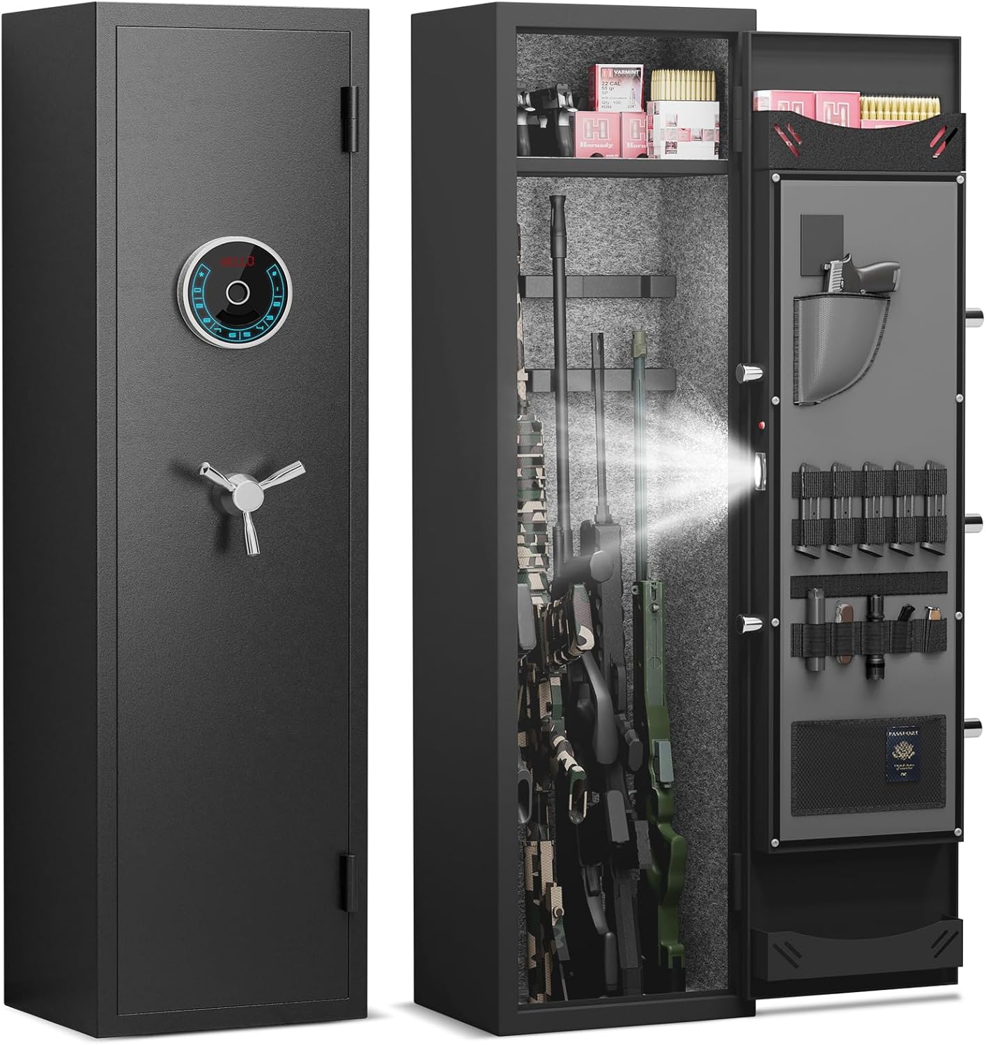 Amazon.com: 4-6 Biometric Gun Safe, 54"Heavy Duty Large Gun Cabinet for ...