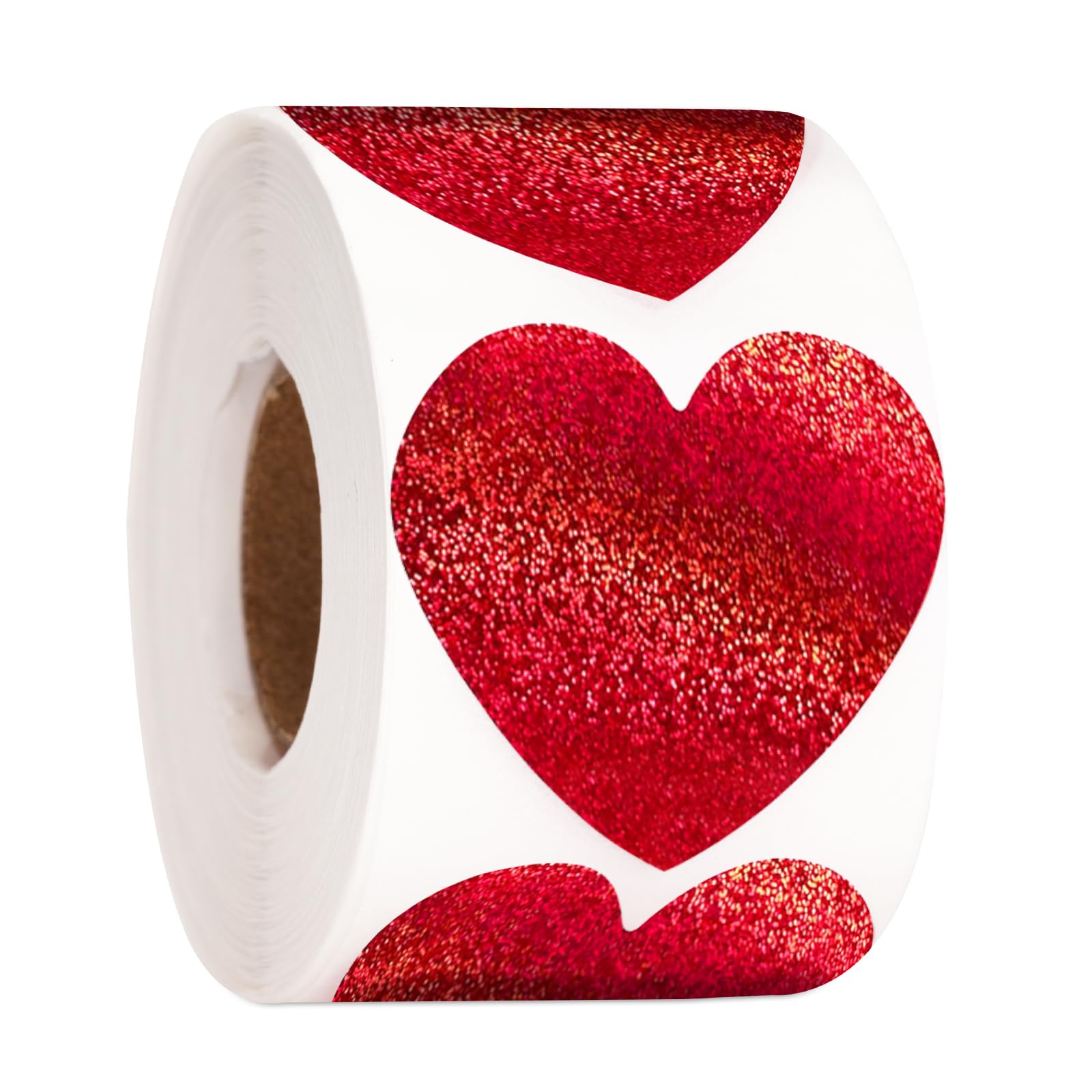 Amazon.com: Glitter Red Heart Stickers, 1.5 inch Glitter Heart Labels ...