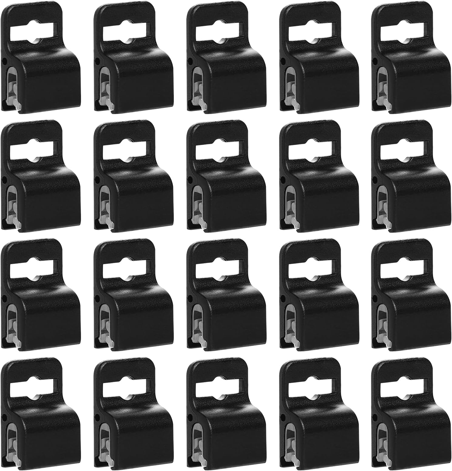 Amazon.com : 20 Pcs Black Gripper Card Holder Clamps Black Swipe Card ...