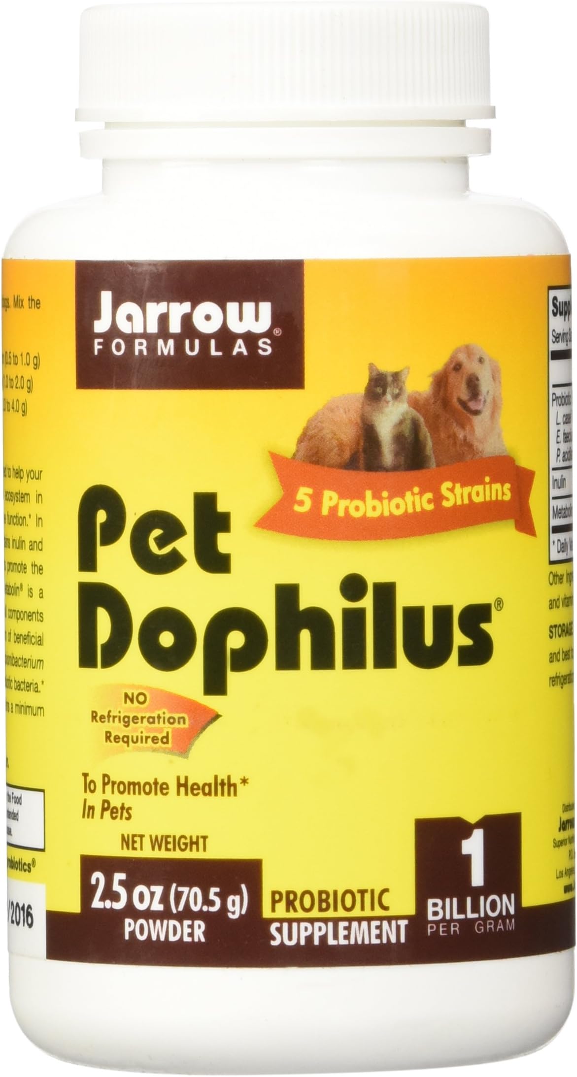 Amazon.com: JARROW FORMULAS Pet Dophilus Powder, 2.5 OZ : Pet Supplies