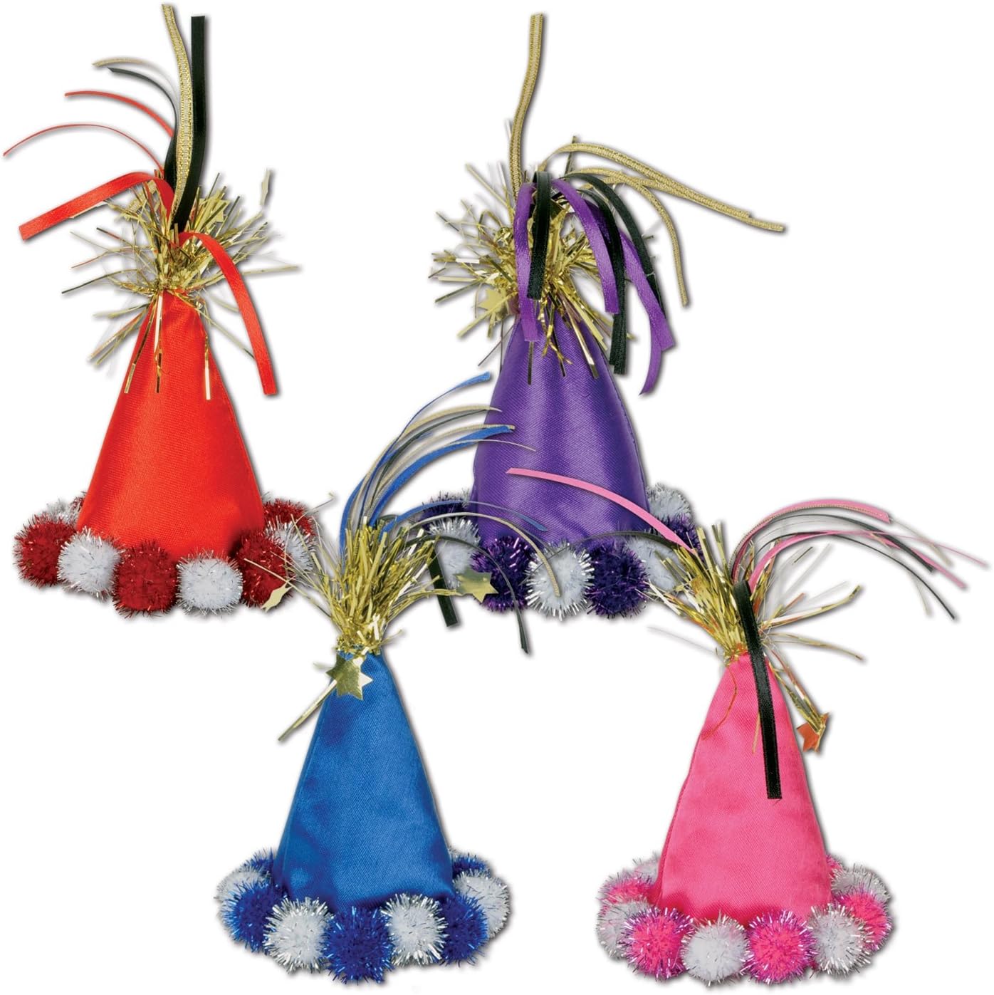 Amazon.com: Cone Hat Hair Clips (asstd colors) Party Accessory (1 count ...