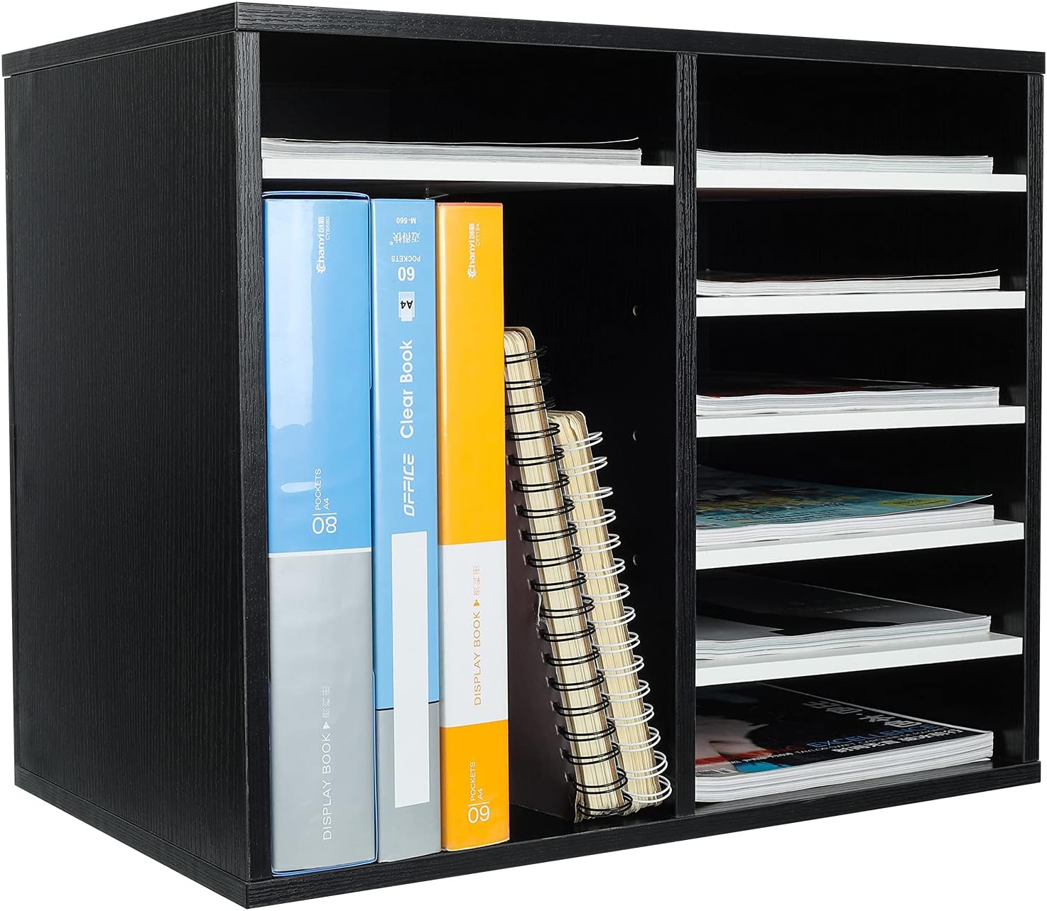 Amazon.com: TQVAI Wood Adjustable Literature Organizer Desktop File ...