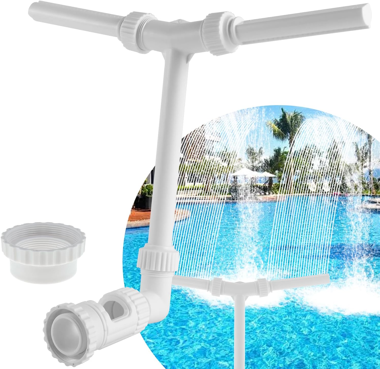 Amazon.com: Dual Spray Water Fountain, Above Ground Pool Water Fountain ...
