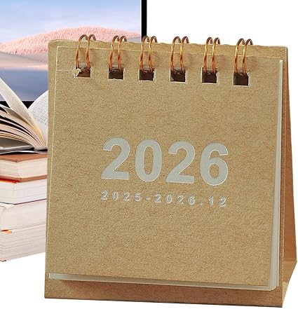 Tischkalender 2026 – tragbarer Monatsplaner für Tisch, Tagesplaner und ...