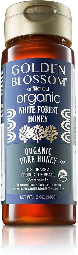 Amazon.com : Golden Blossom 100% Organic White Forest Pure Honey ...