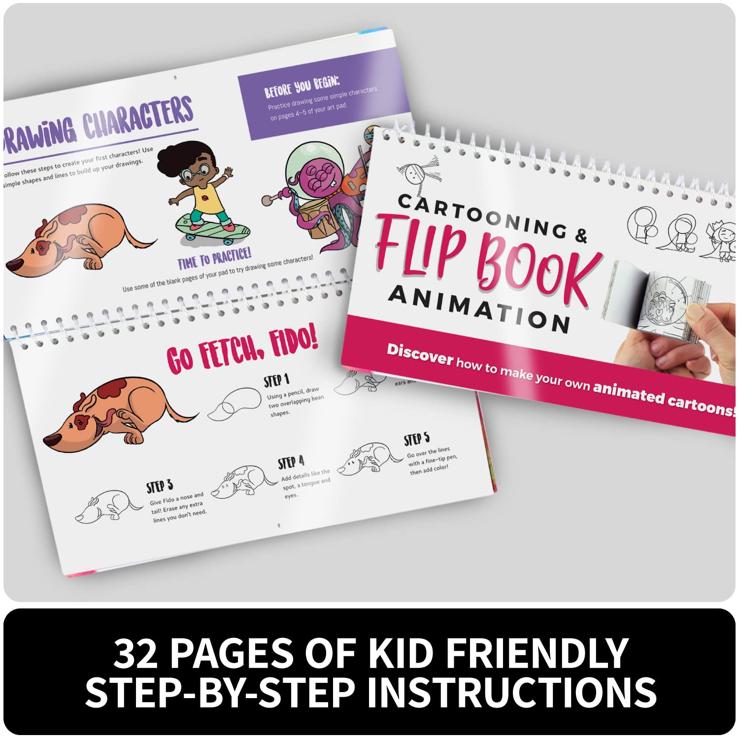 Buy Spicebox Children's Art Kits Petit Picasso Flip Book Animation, 13 ...