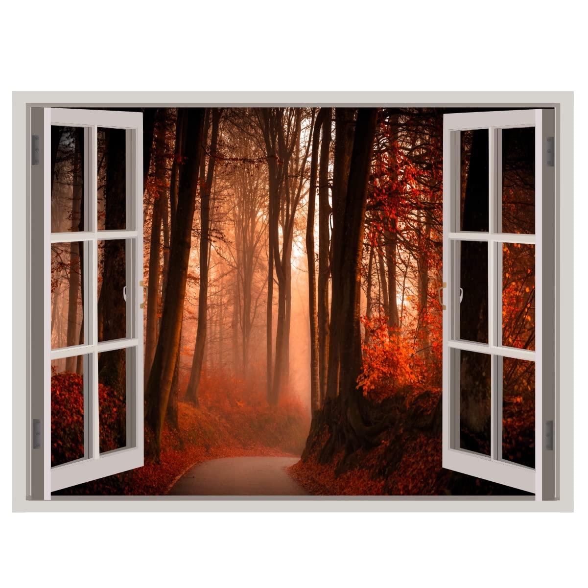 3D Effect Window View Wall Sticker Nature Wall Poster or Wall Decal ...