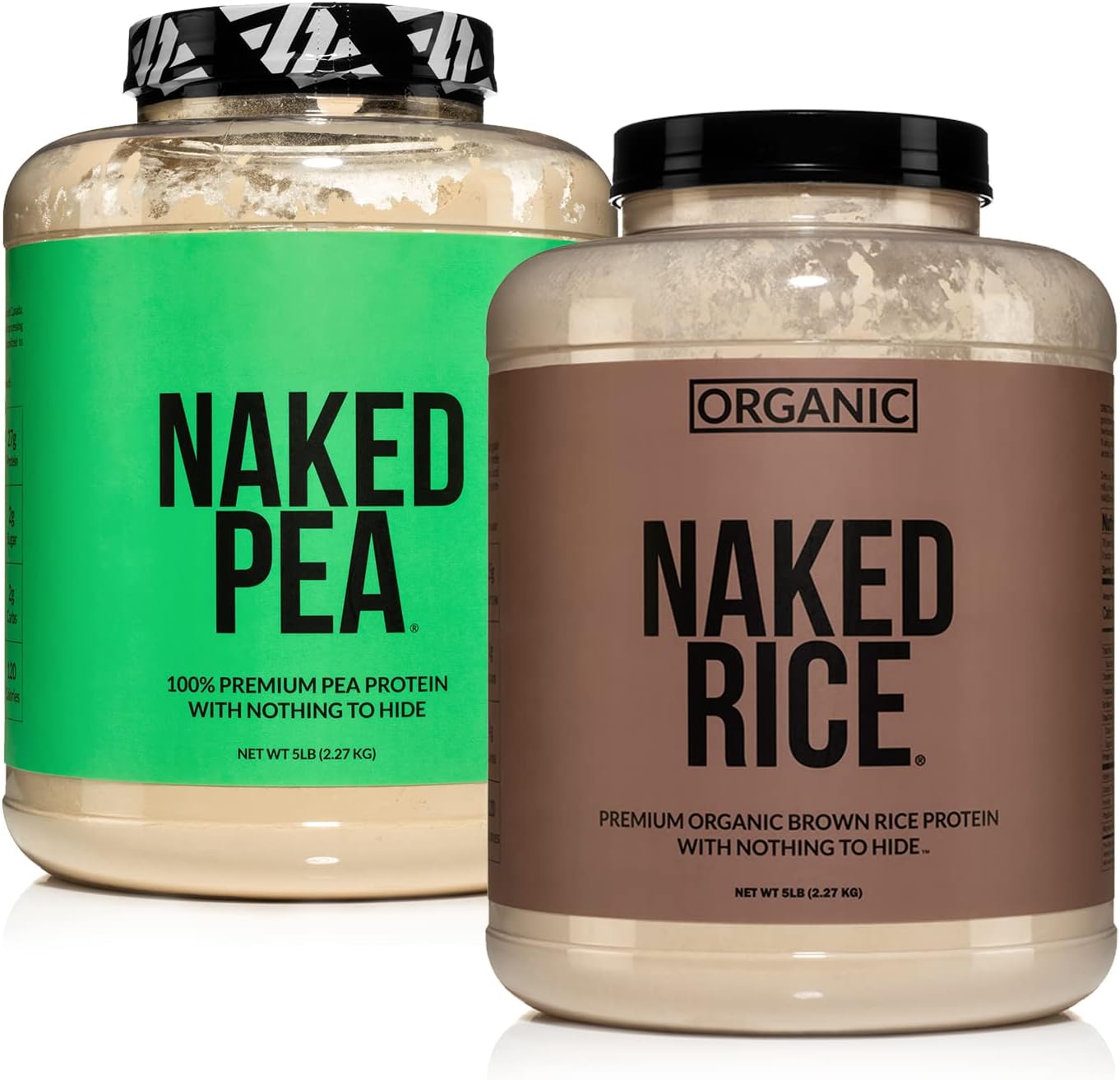 Amazon.com: Vegan Protein Bundle: 5LB Unflavored Naked Pea and 5LB Organic Naked Rice : Health ...