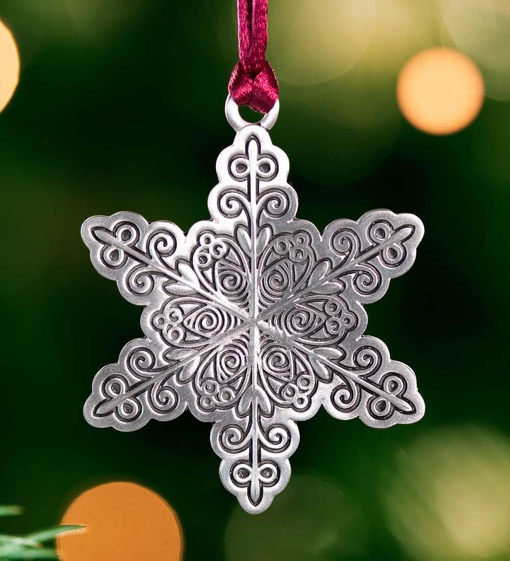 Amazon.com: Plow & Hearth Pewter Christmas Tree Ornament : Home & Kitchen