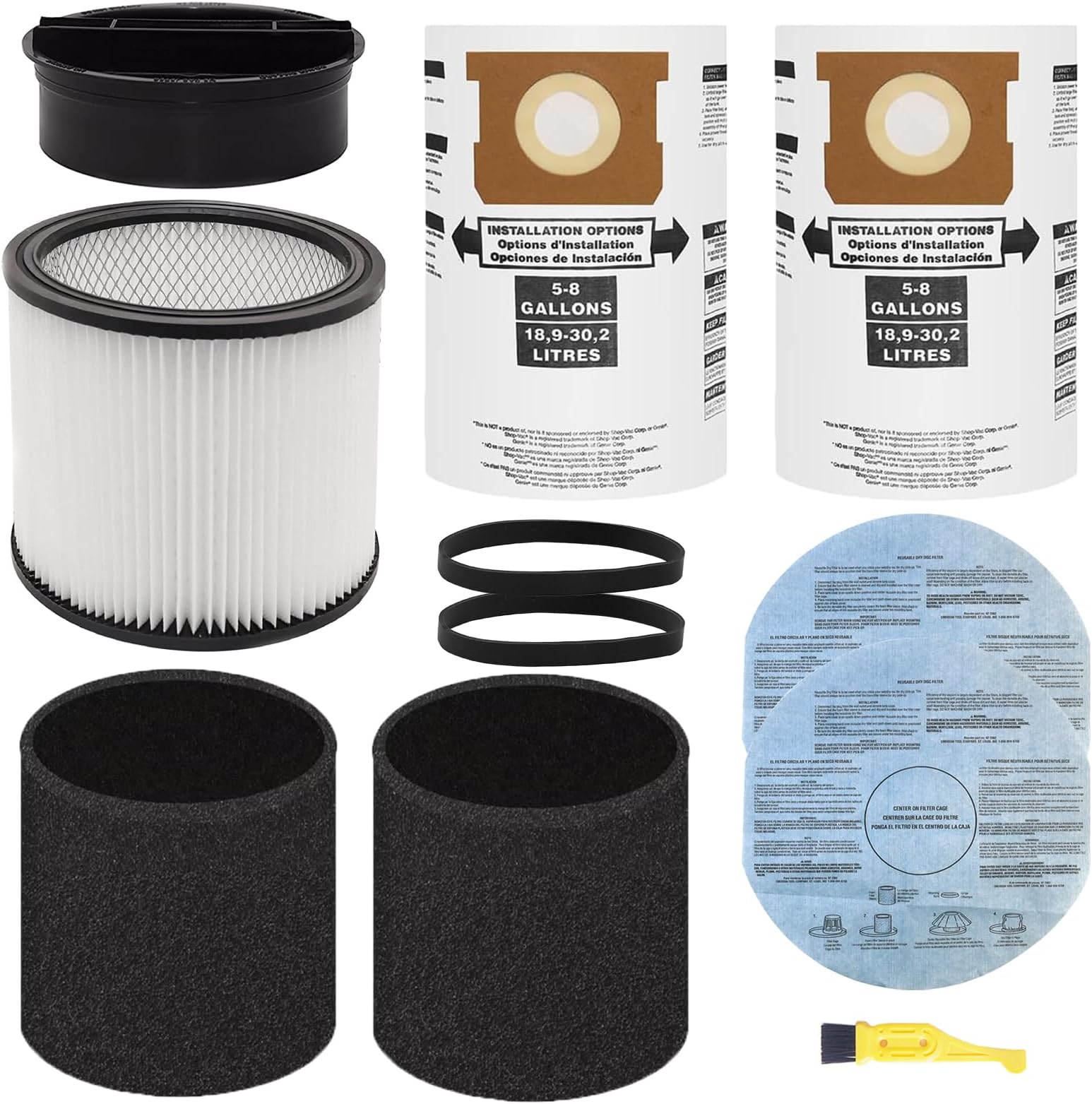 Filtro de Aspiradora Shop Vac 90350, 90304, 90333, Filtro para ...