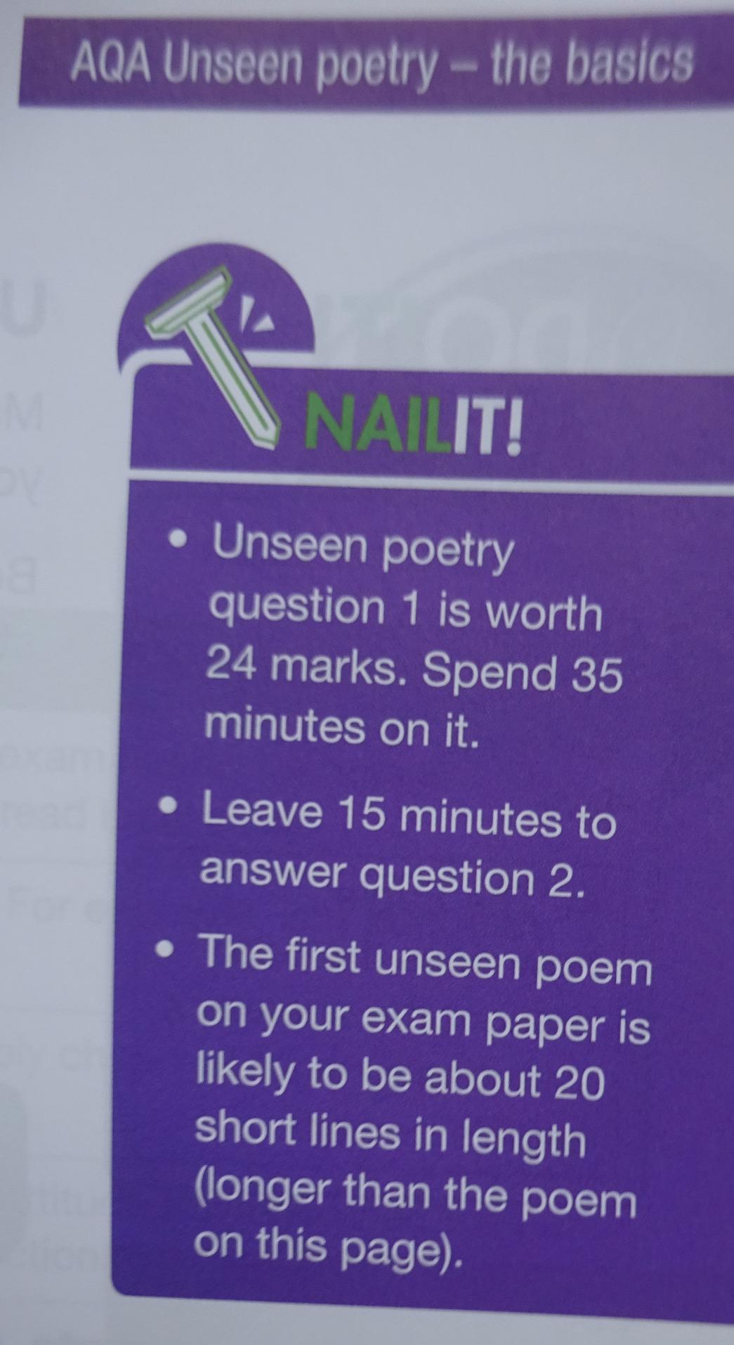 Unseen Poetry: GCSE Revision Guide and Practice Book for AQA English ...