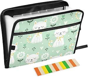 Amazon.com : Cute Cats Expanding File Folder with Sticky Labels, 13 ...