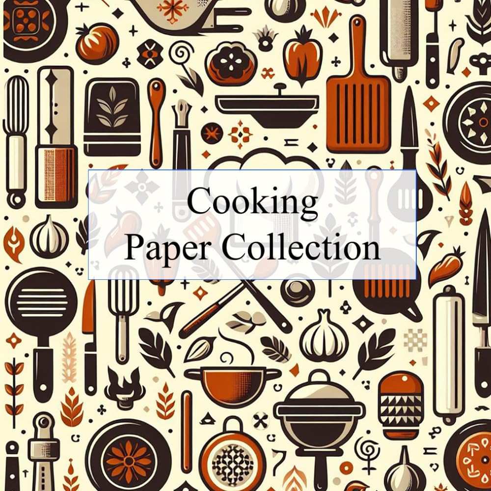 Cooking Paper Collection: 20 Double sided sheets of Colorful Kitchen ...