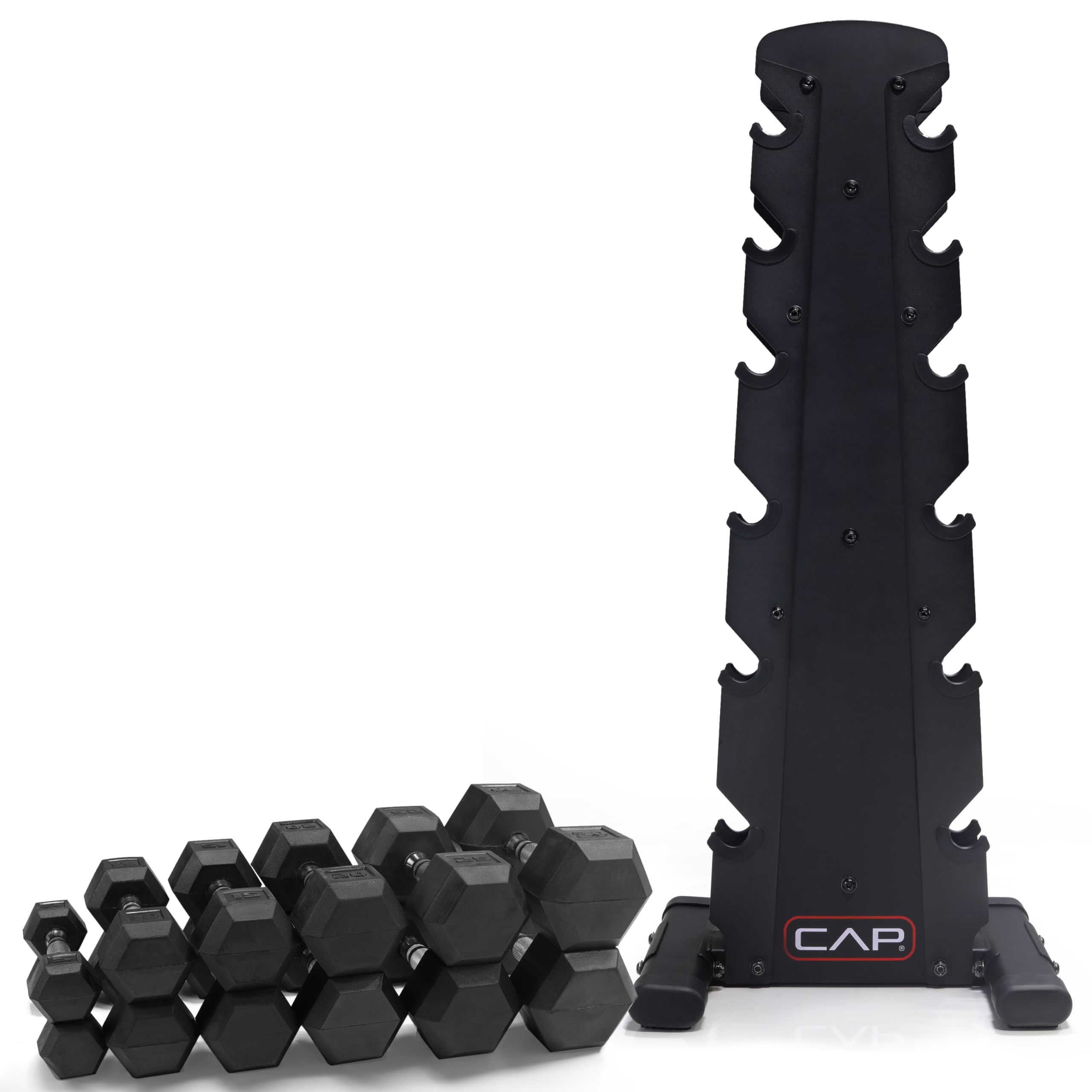 Snapklik.com : CAP Barbell 210 LB Rubber Coated Hex Dumbbell Hand ...