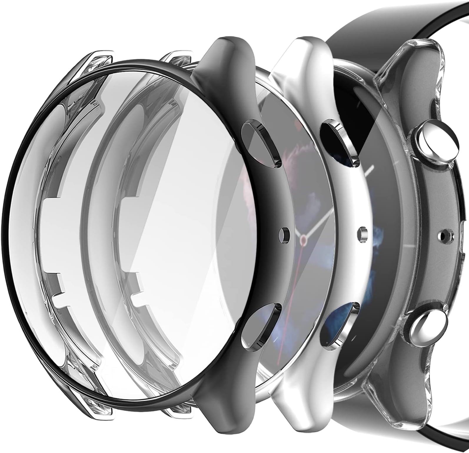 Amazon.com: FitTurn Screen Protector Case Compatible with Amazfit GTR 2 ...