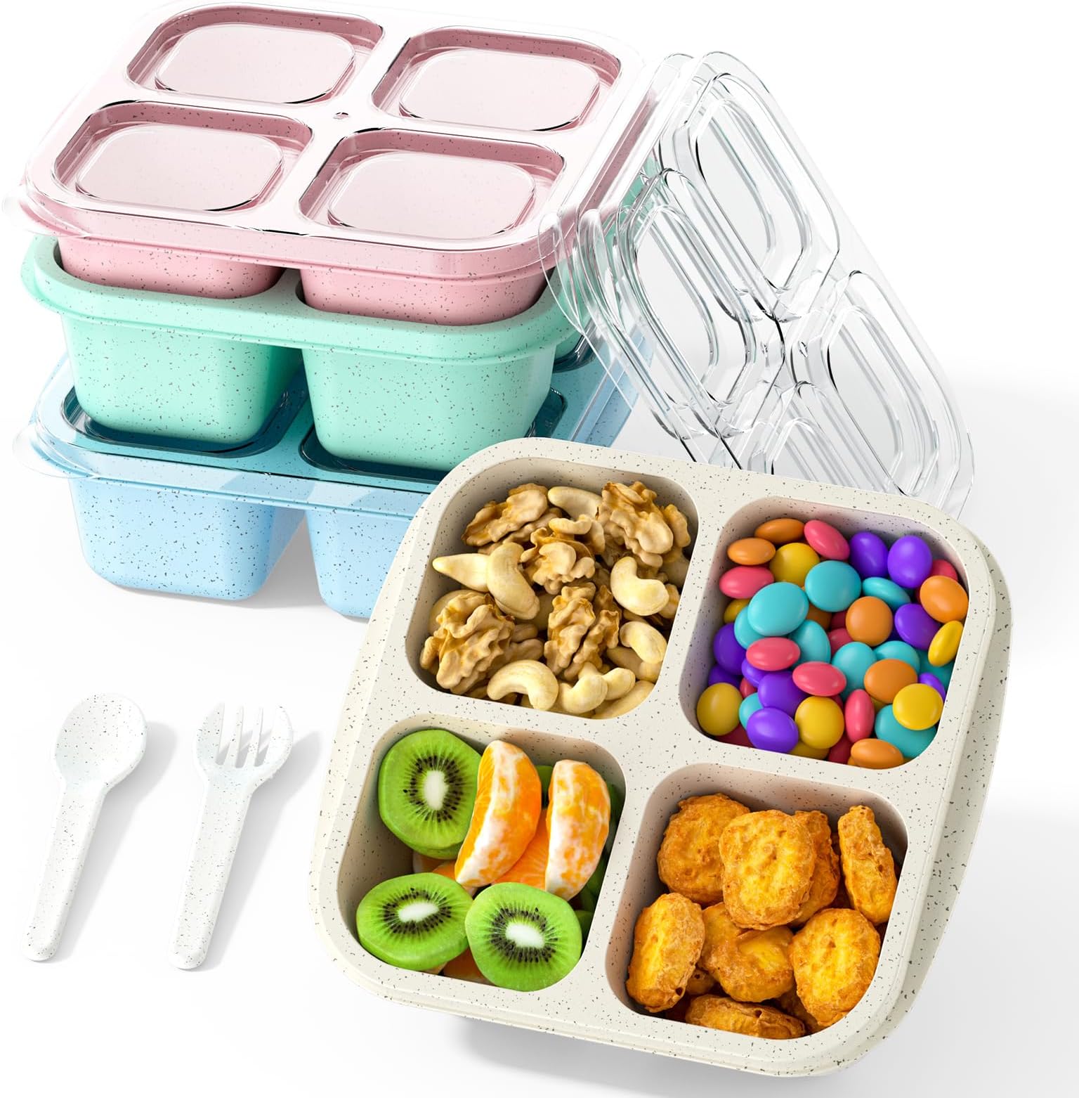 Amazon.com: Restaurantware Bento Tek 14 x 9.1 x 2 Inch Compartment ...