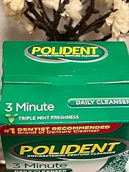Amazon.com : Polident 3 Minute Denture Cleanser Tablets - Cleans ...