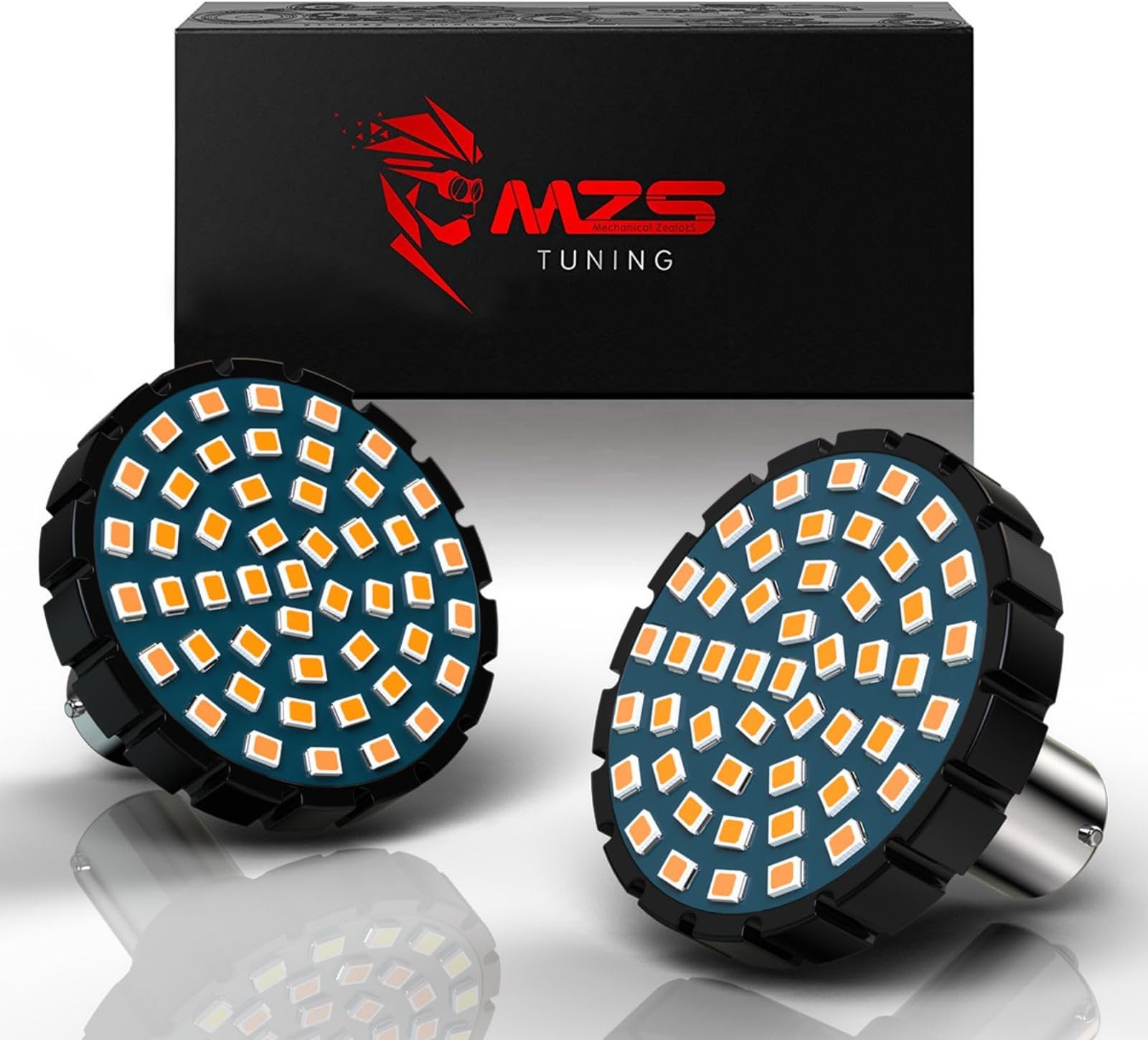 Amazon.com: MZS 1157 Turn Signal LED Bulb Running Light Kit, Amber ...