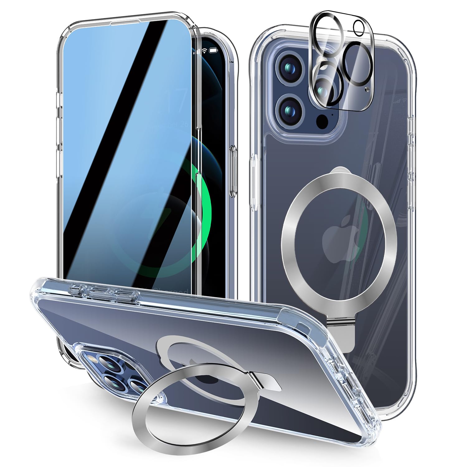 Amazon.com: [Built-in Anti Peep Screen Protector & Invisible Magnetic ...