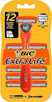 BIC 3 Hybrid Extra Life Disposable Men’s Razors with Triple-Blade ...