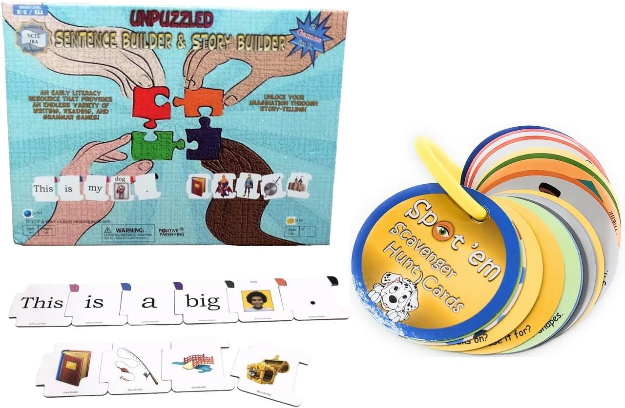 Amazon.com: Sentence Builder and Story Builder 2 Games in 1 and I Spot ...