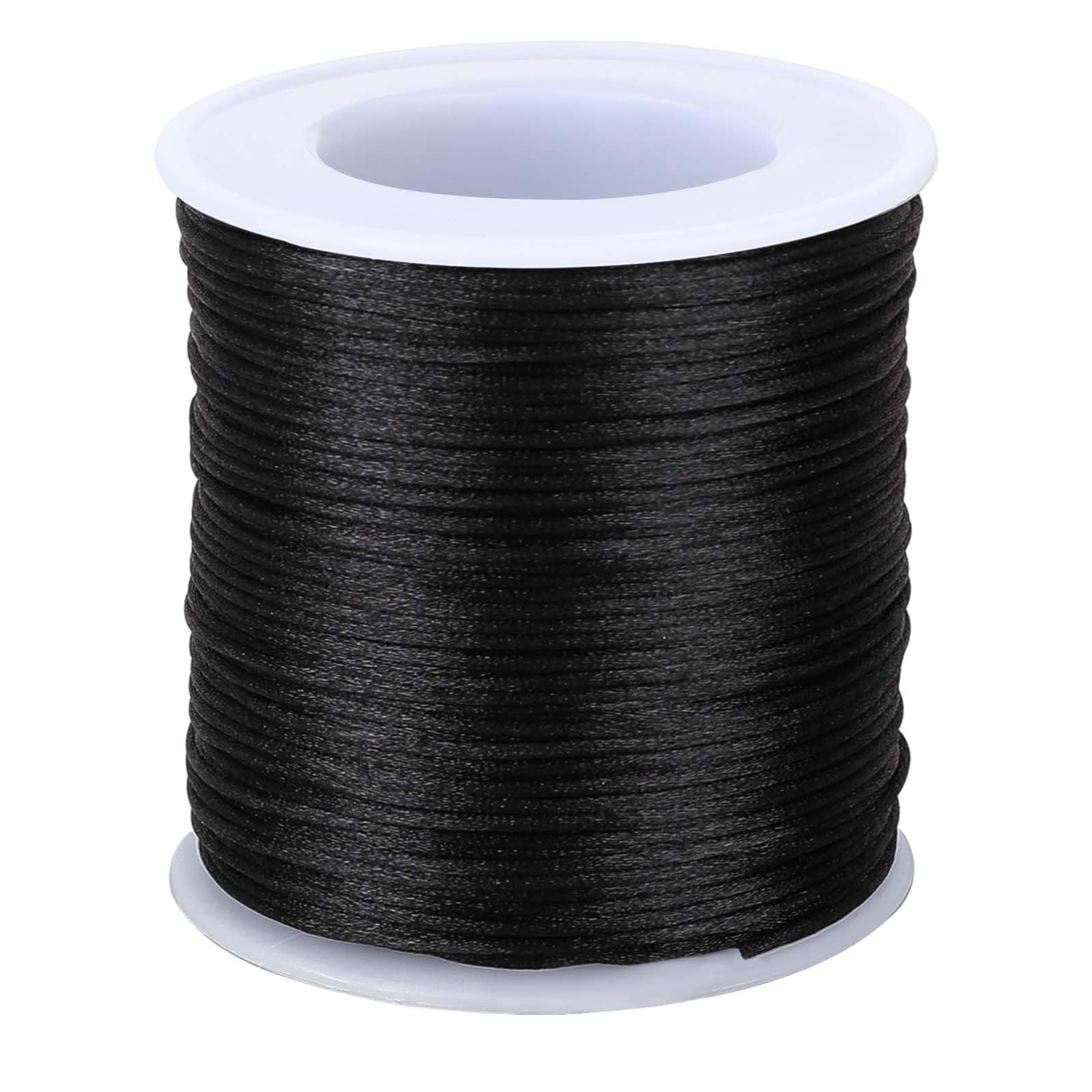 Amazon.com: 1.5mm X 60 Yards Black Nylon Satin Cord Wind Chime Cord ...