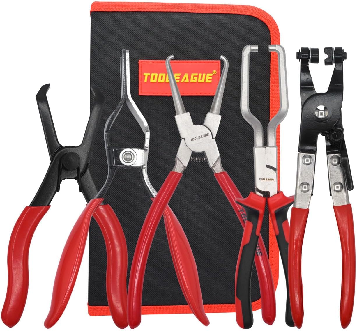 TOOLEAGUE Fuel Line Pliers Set 5Pcs, Hose Remover, 9" Fuel Filter ...