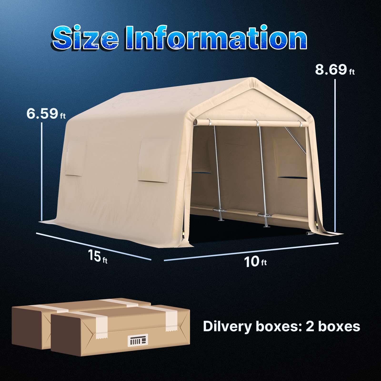 Snapklik.com : ADVANCE OUTDOOR 10x15 Ft Shelter Storage Shed Steel ...