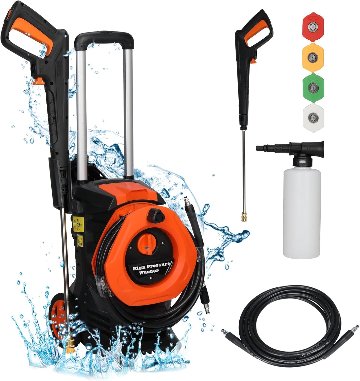 Amazon.com : Winado Electric Pressure Washer 3380PSI, Max 2.0 GPM Power ...