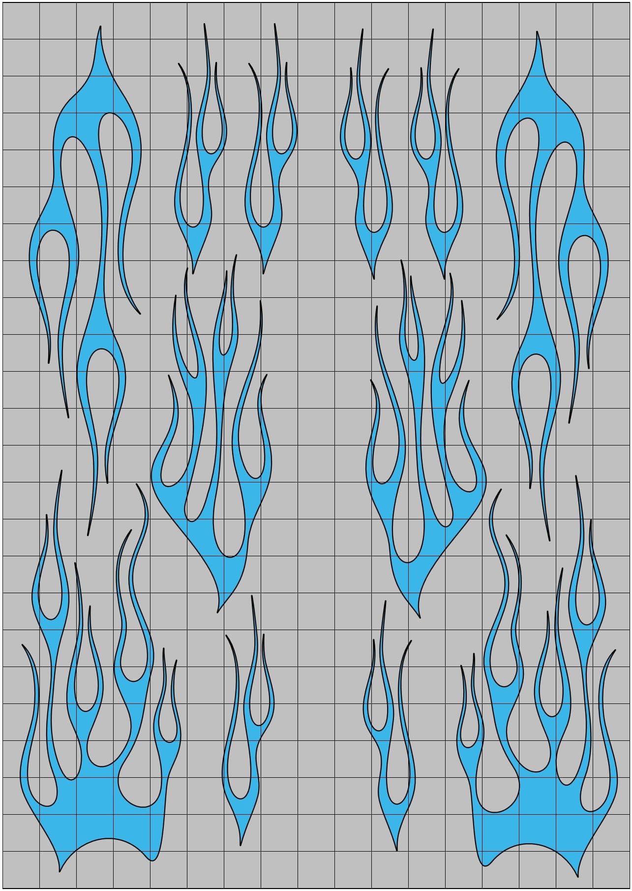 Amazon.com: FLA1059P Flames Vinyl Paint Mask/Stencil Kit for R/C, RC ...