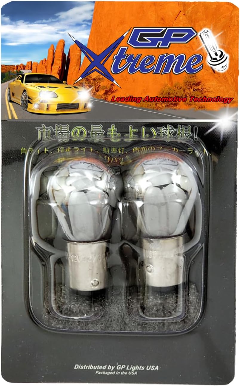 Amazon.com: GP Xtreme 1156 7506 Amber Silver Stealth Chrome Xenon Light ...