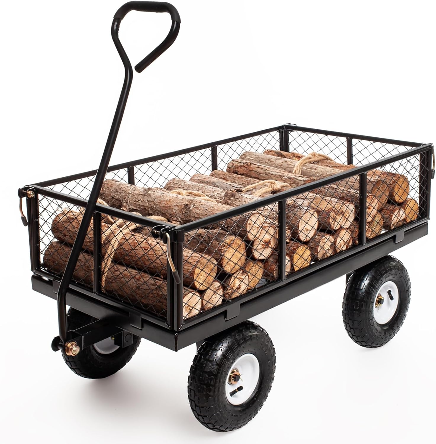 Amazon.com : Heavy Duty Steel 900Lbs Wagon Garden Carts, Utility ...
