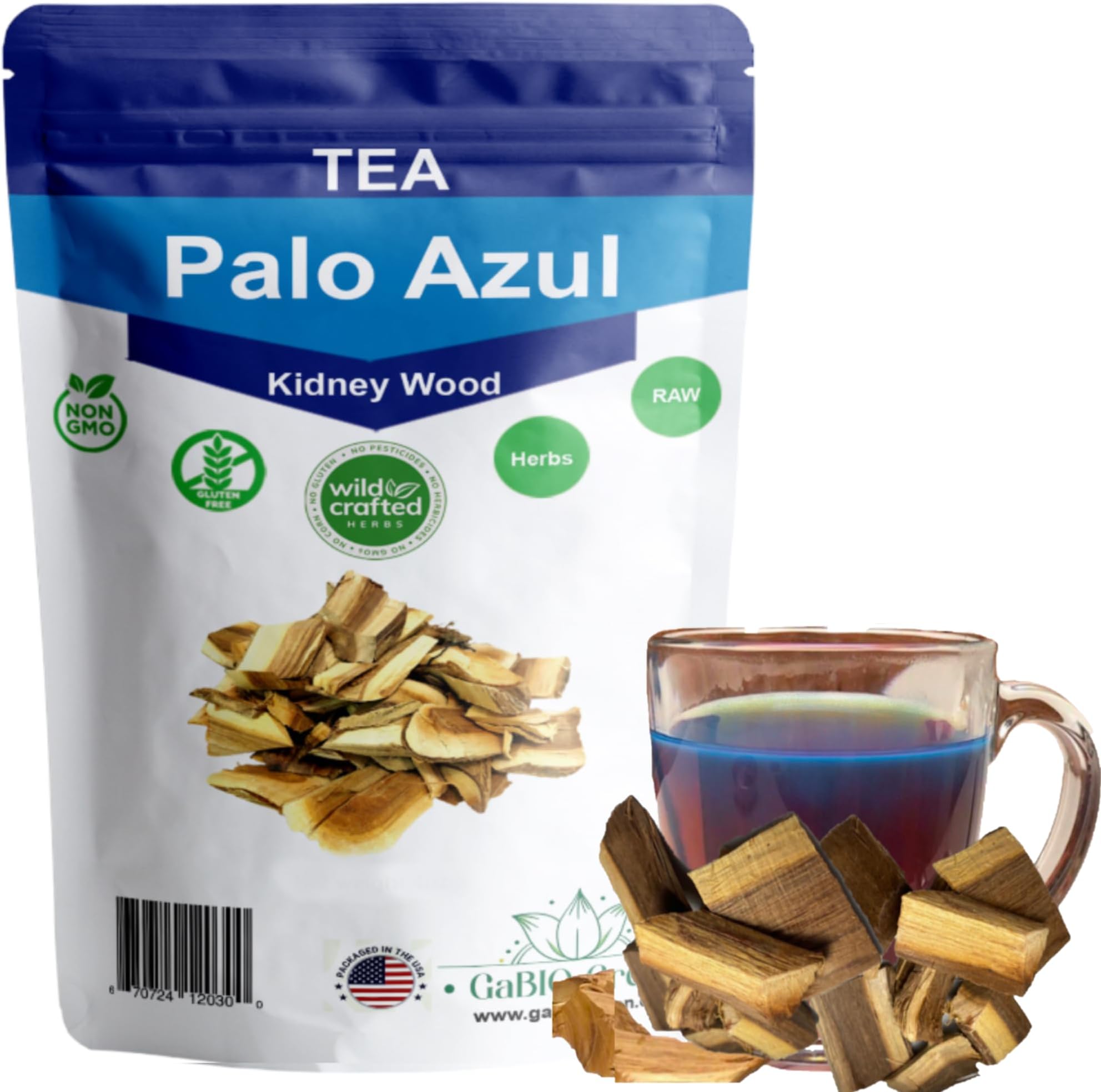 Amazon.com : Palo Azul hardwood chips 8 oz cut, Kidneywood, Diuretic ...
