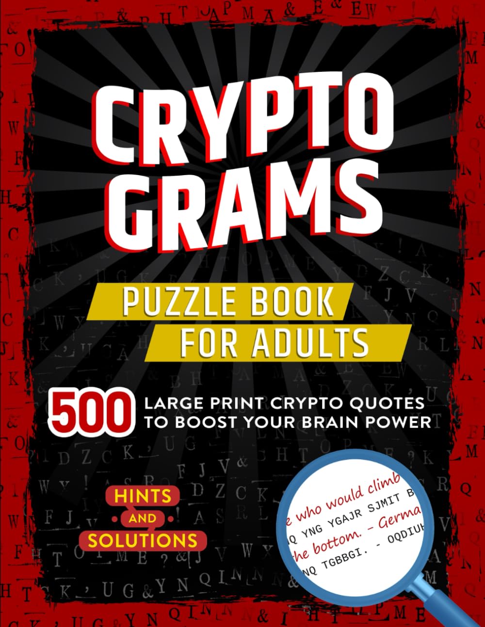 Cryptograms Puzzle Book for Adults - 500 Large Print Crypto quotes with ...