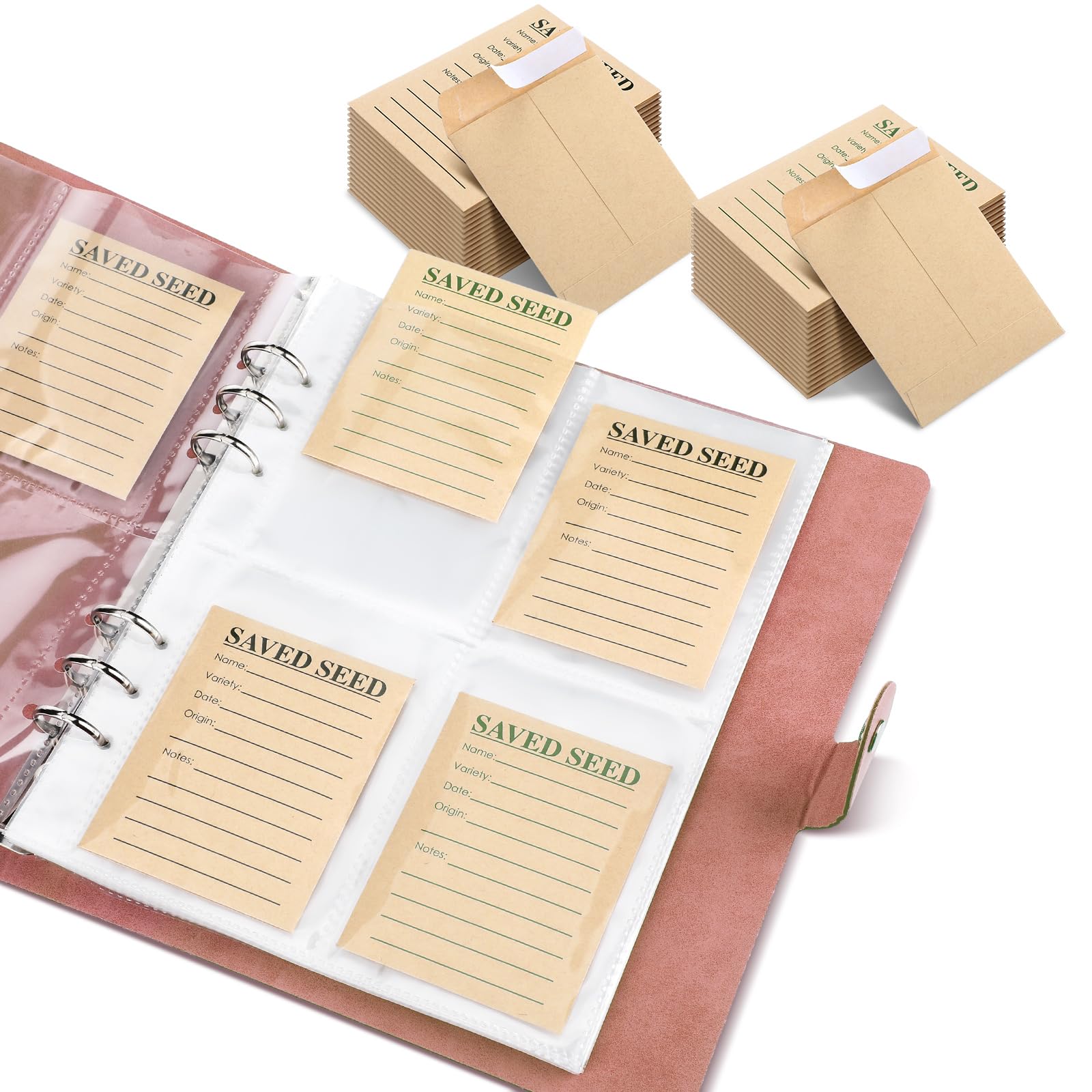 Amazon.com : Seed Storage Organizer 35 Sheets with 140 Seed Envelopes ...