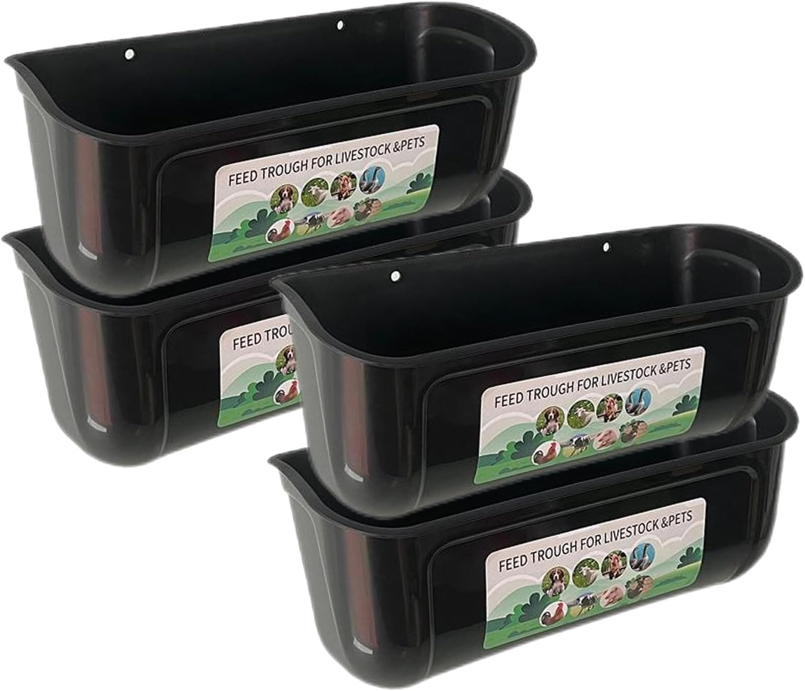 Amazon.com : Tectsia Goat Feed Trough, 4 Pack Hanging Duck Feeders and ...