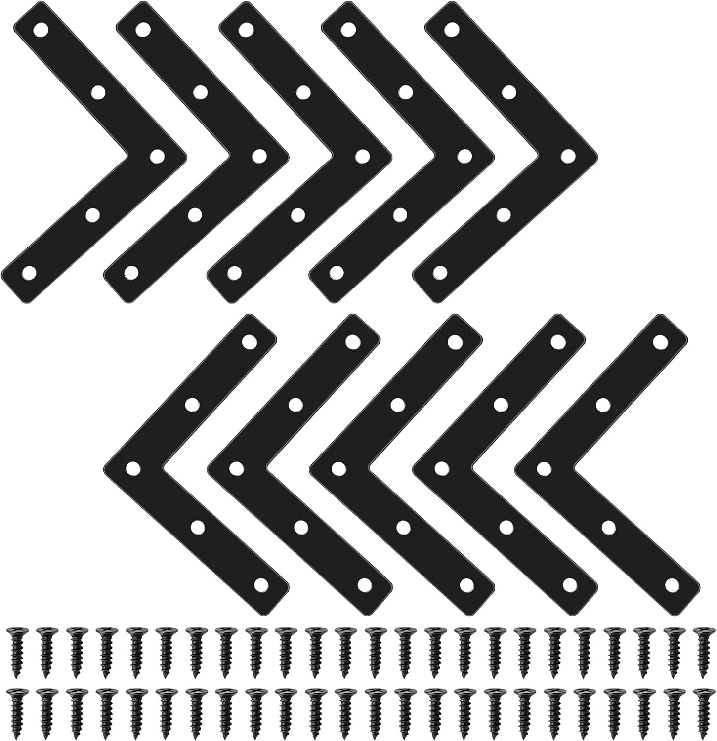 Amazon.com: Litoexpe 10 Pcs L Shape Flat Mending Plates 80mm x 80mm (3. ...