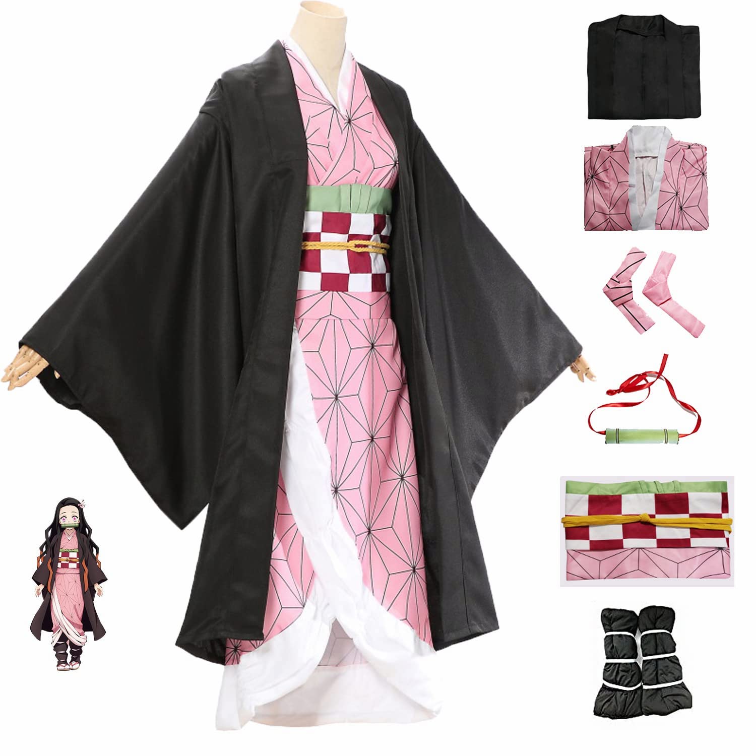 Demon Nezuko Tanjiro Zenitsu Shinobu Mitsuri Slayer Cosplay Costume ...