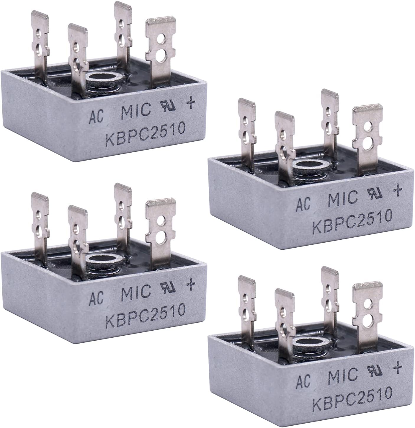 Taiss / 4Pcs Bridge Rectifier AC to DC Full Wave Single Phase Metal ...