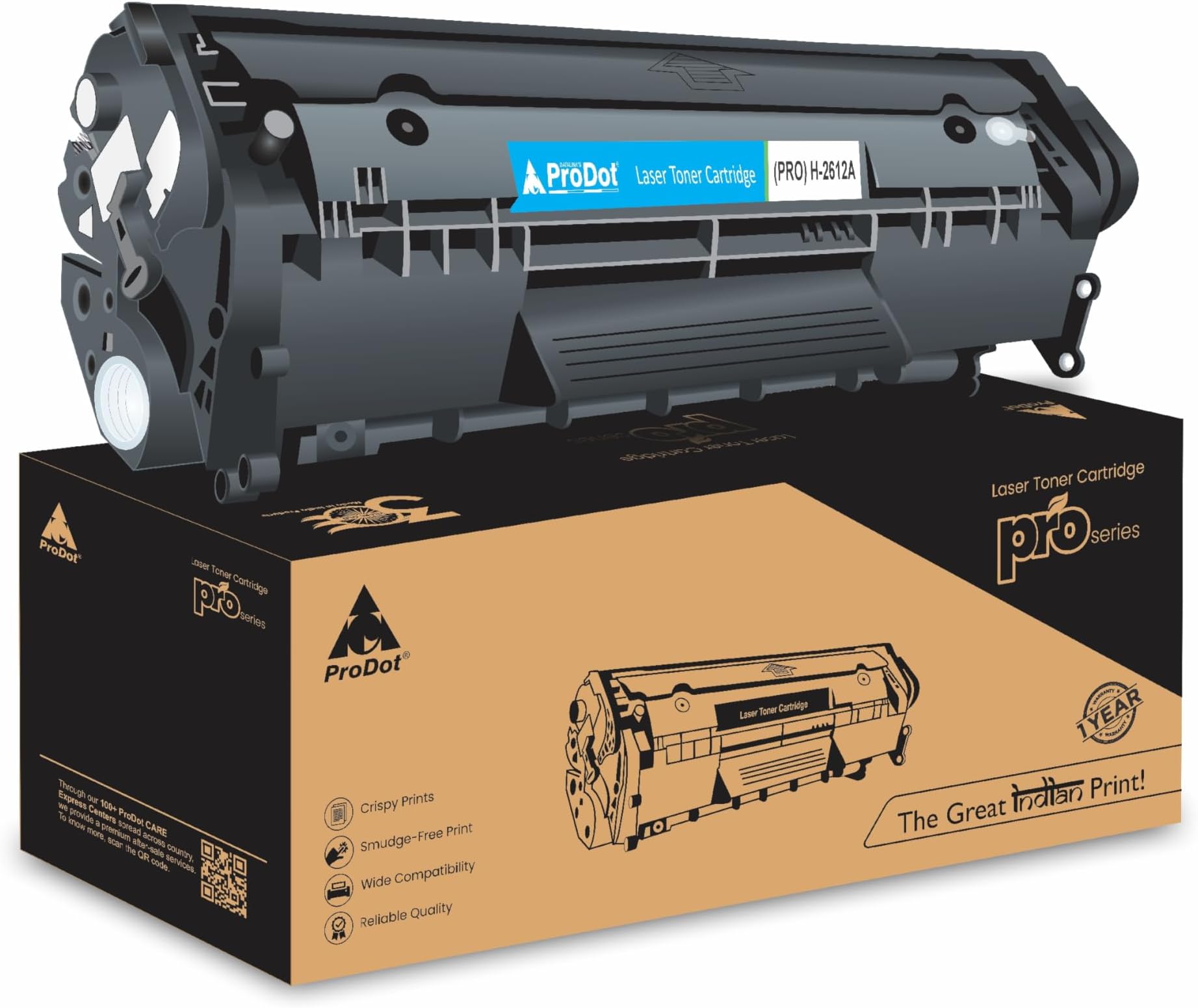 ProDot (PRO H-2612A Laser Toner Cartridge for HP Q2612A & Canon CRG 303 ...