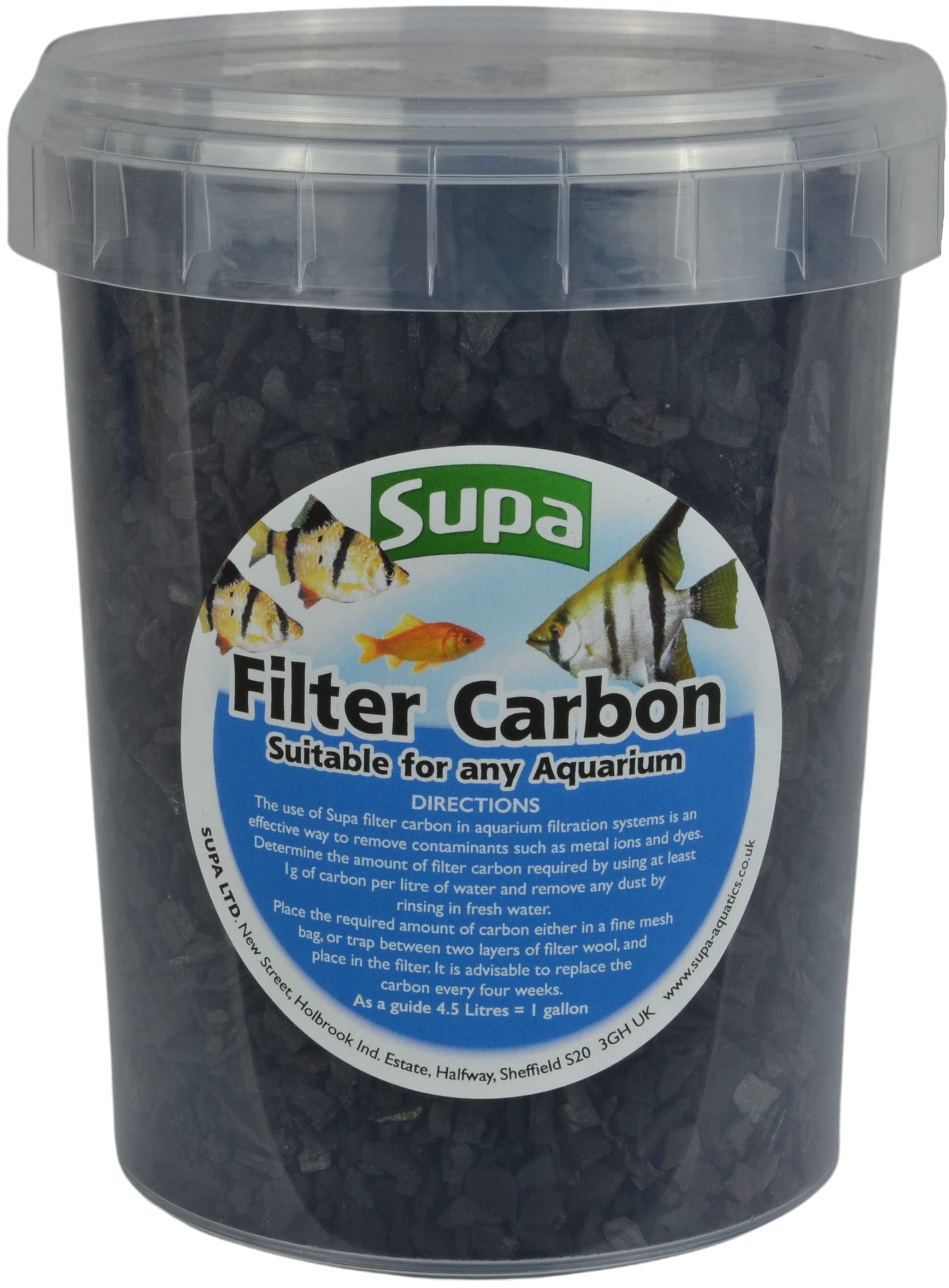 Supa Filter Carbon 1 Litre Bucket, Suitable for Aquariums/Fish Tanks ...